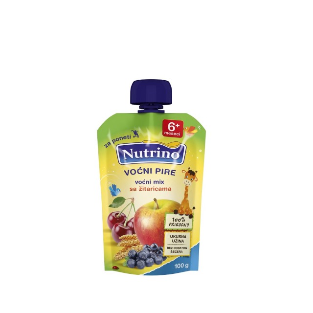 NUTRINO VOĆNI PIRE VOĆNI MIX SA ŽITARICAMA 100G