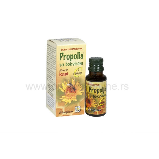 PROPOLIS KAPI SA VITAMINOM C I EKSTRAKTOM BOKVICE