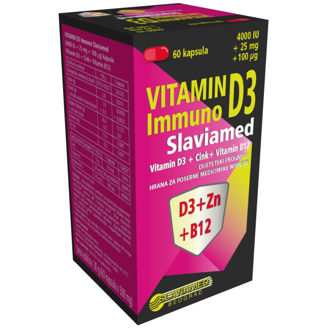 VITAMIN D3 IMMUNO SLAVIAMED 60 KAPSULA