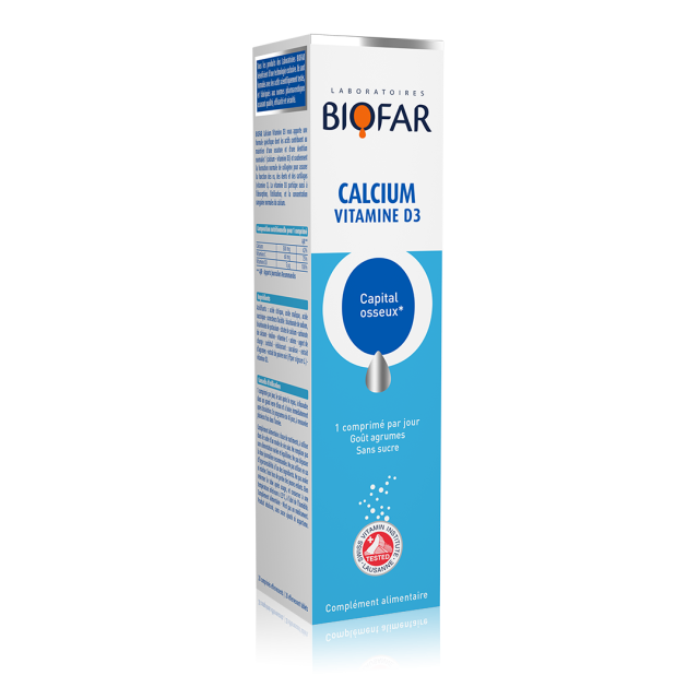 BIOFAR CALCIUM & VITAMIN D3 ŠUMEĆE TABLETE