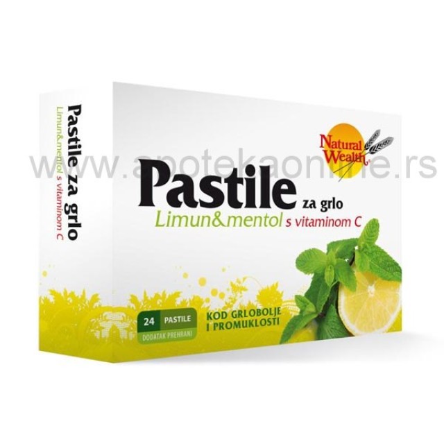 PASTILE ZA GRLO - LIMUN & MENTOL SA VITAMINOM C