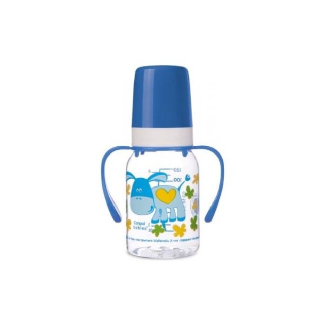 CANPOL BABY FLAŠICA ANIMALS SA DRŠKOM - PLAVA 120ML