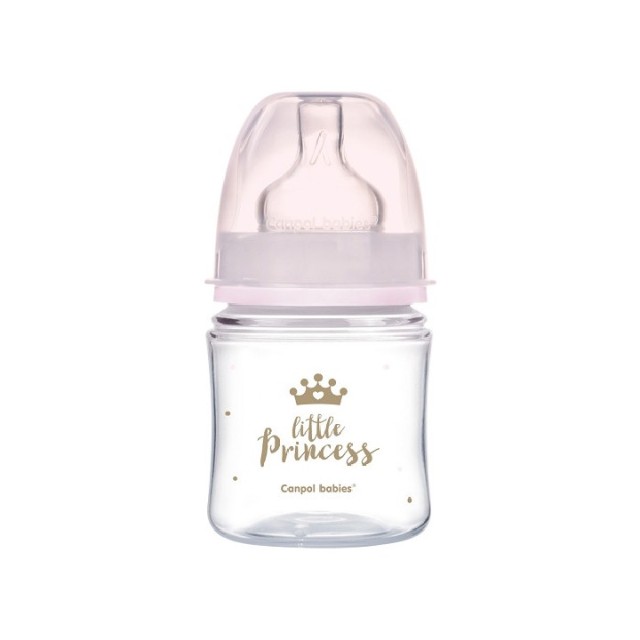 CANPOL BABY FLAŠICA ŠIROKI VRAT - ROYAL BABY PINK 120ML