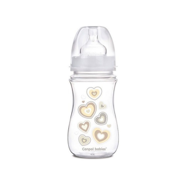 CANPOL BABY FLAŠICA ŠIROKI VRAT ANTIKOLIK EASY START - NEWBORN BABY BEIGE 240ML