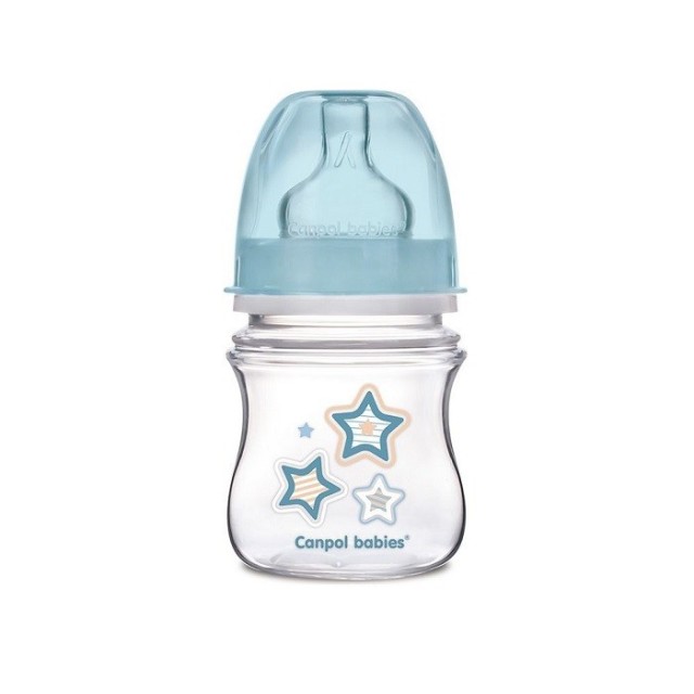 CANPOL BABY FLAŠICA ŠIROKI VRAT ANTIKOLIK EASY START - NEWBORN BABY BLUE 120ML