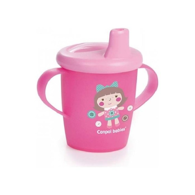 CANPOL BABY NON SPIL ŠOLJA SA RUČKAMA TOYS 250ML - ROZE