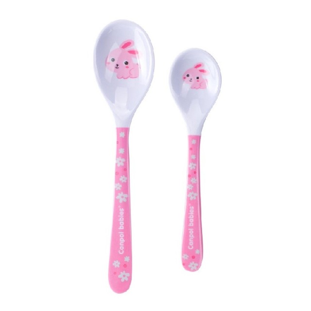 CANPOL SET KAŠIKA MELAMINE - BUNNY & COMPANY PINK (2KOM)