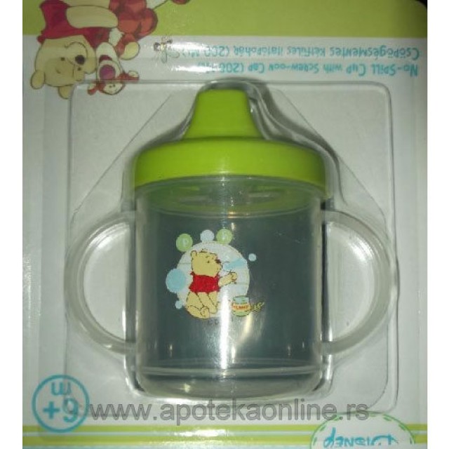 DISNEY PLASTIC CUP MIT HANDLES UND SC PEE-PEE- 2 ÖFFNUNGEN