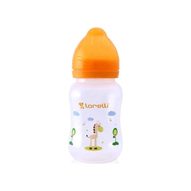 LORELLI FLAŠICA WIDE NECK ANIMALS 250ML (NARANDŽASTA)