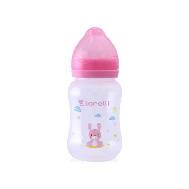 LORELLI FLAŠICA WIDE NECK ANIMALS 250ML (ROZE)