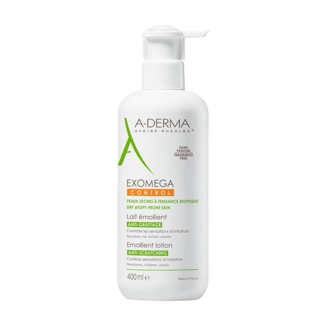 A-DERMA EXOMEGA CONTROL EMOLIJENTNO MLEKO 400ML - Preparat za suvu kožu sklonu atopiji