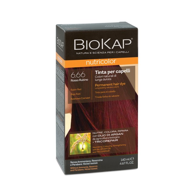 BIOKAP NUTRICOLOR 6.66 ROSSO RUBINO / RUBIN RED