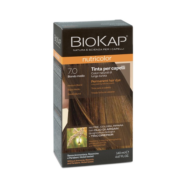 BIOKAP NUTRICOLOR 7.0 BIONDO MEDIO /MEDIUM BLOND