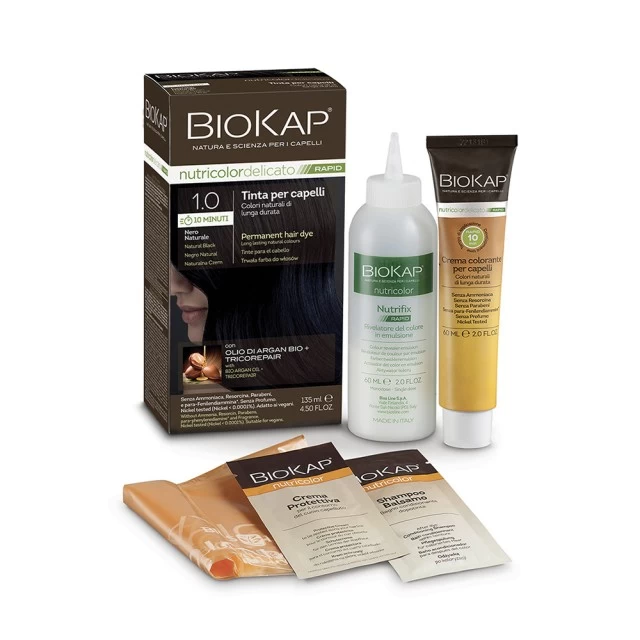 BIOKAP NUTRICOLOR DELICATO RAPID 1.0 / NATURAL BLACK