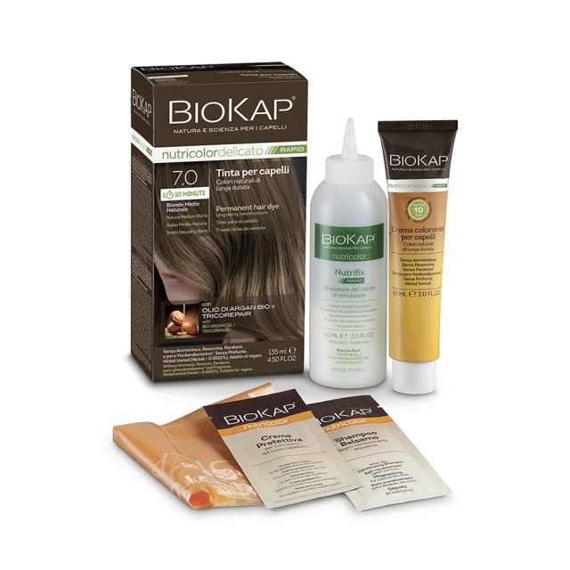 BIOKAP NUTRICOLOR DELICATO RAPID 7.0 / NATURAL MEDIUM BLOND