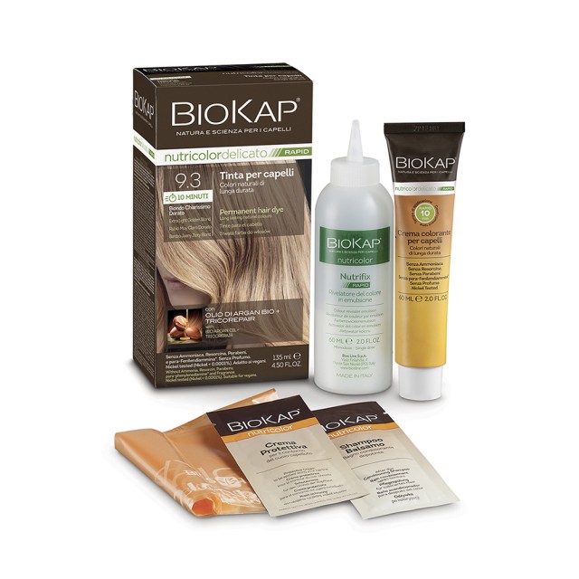 BIOKAP NUTRICOLOR DELICATO RAPID 9.3 / EXTRA LIGHT GOLDEN BLOND