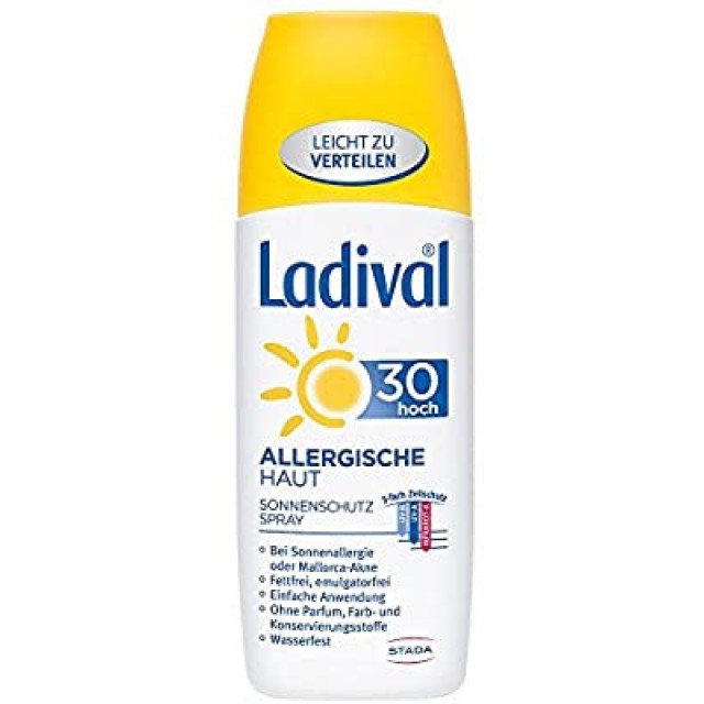 LADIVAL SPREJ ZA KOŽU SKLONU ALERGIJI SPF30 150ML