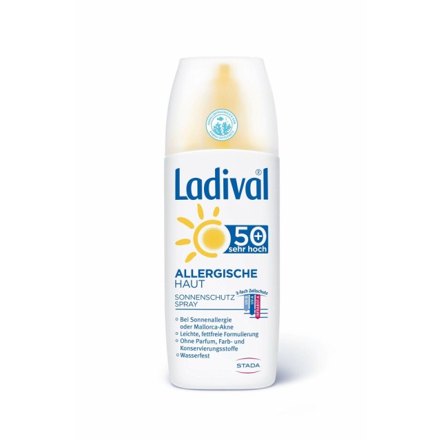 LADIVAL SPREJ ZA KOŽU SKLONU ALERGIJI SPF50+ 150ML