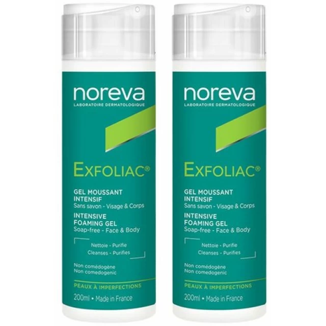 NOREVA EXFOLIAC PENASTI GEL 200ml 1+1 GRATIS