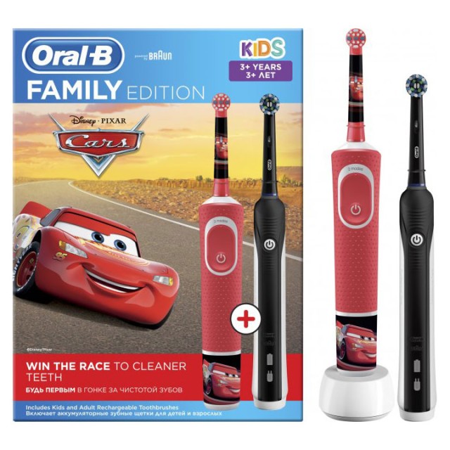 ORAL B ELEKTRIČNA ČETKICA PRO1 700 BLACK EDITION + KIDS 3+ CARS