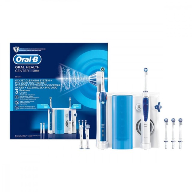 ORAL B OXYJET CENTAR PRO2000 PLUS ORALNI IRIGATOR I ELEKTRIČNA ČETKICA ZA ZUBE