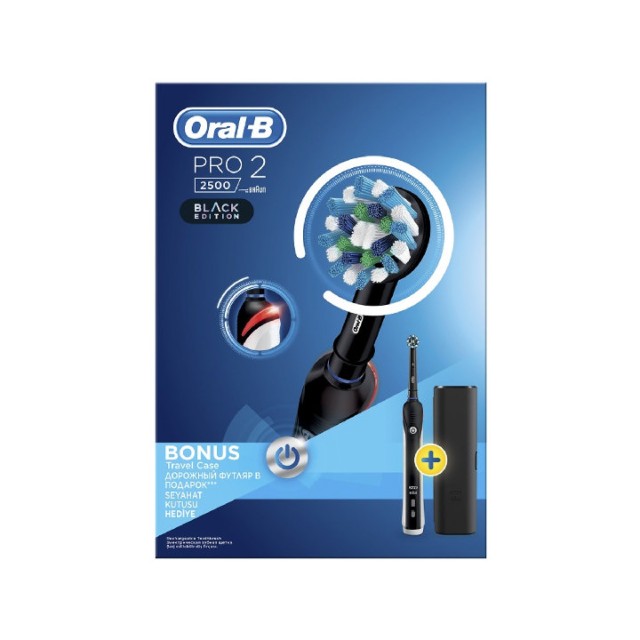 ORAL-B PRO 2 2500 ALL BLACK ELEKTRIČNA ČETKICA ZA ZUBE