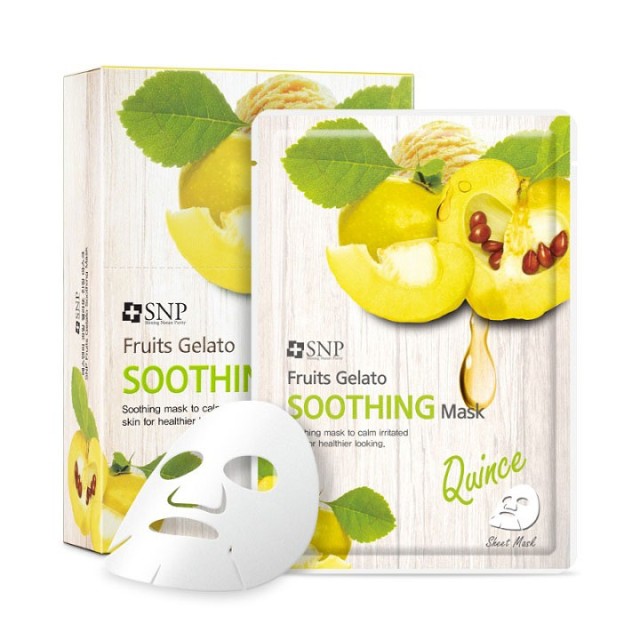 UMIRUJUĆA HIDRANTNA MASKA SA EKSTRAKTOM DUNJE ZA OSETLJIVU KOŽU(SNP FRUITS GELATO SOOTHING MASK)