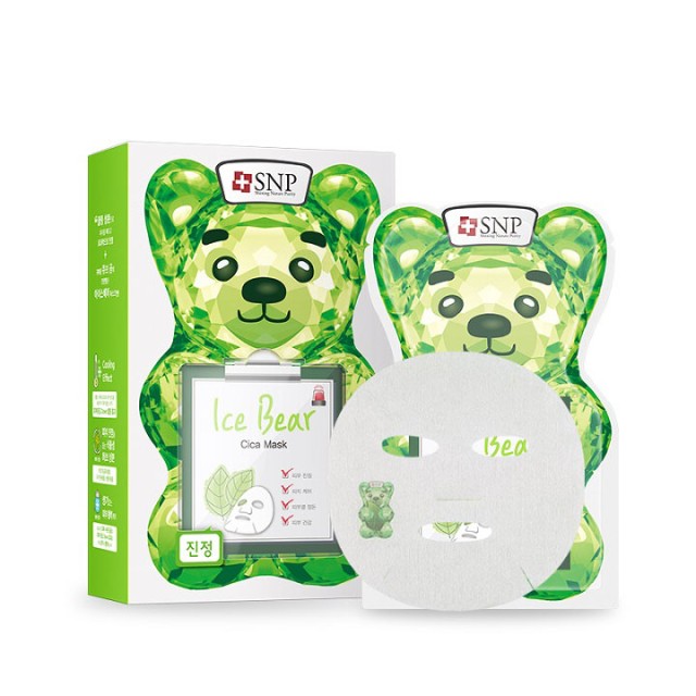 UMIRUJUĆA MASKA SA EKSTRAKTOM CICA ZA TRENUTNI OPORAVAK I HIDRATACIJU, ZA SUVU KOŽU - CENTELLA ASIATICA (SNP ICE BEAR CICA MASK)