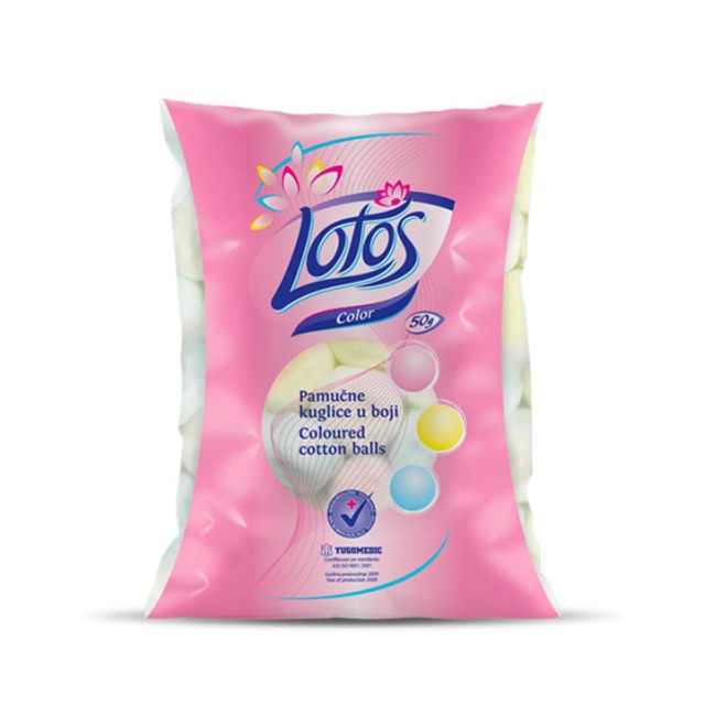 LOTOS COLOR PAMUČNE KUGLICE 50G, PAMUK 100%