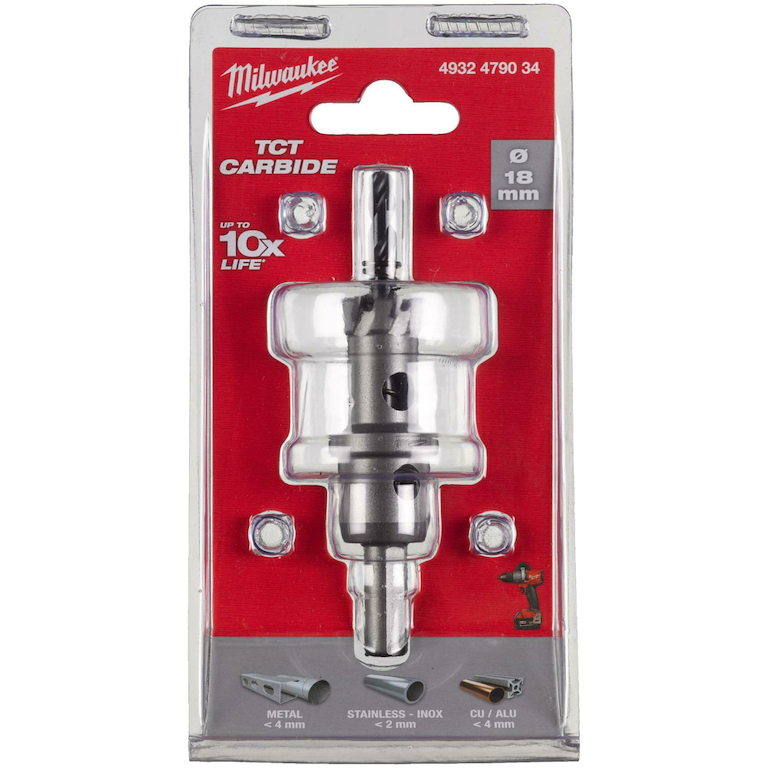 Milwaukee Kruna za rupe sa karbidnim zubima 18 mm, TCT, 4932479034