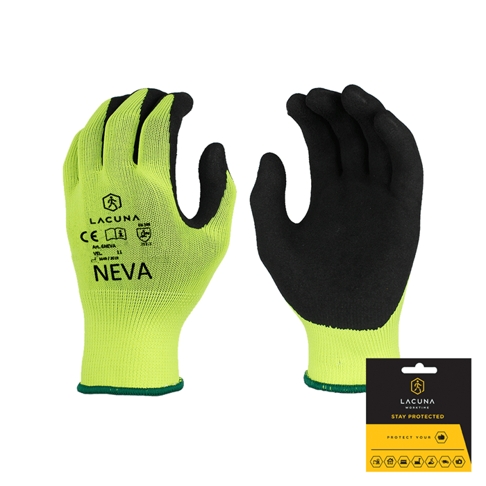 NEVA, hi-vis ruk. sa lateks premazom, blister