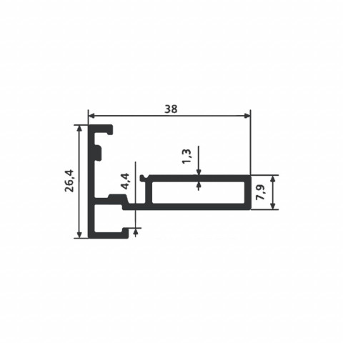 Alu.profil 731005/B (alu.front)