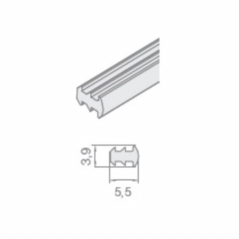 Silikonski keder za led profil LL-08 i LL-09 (3m) LA 1348000 ULL-01