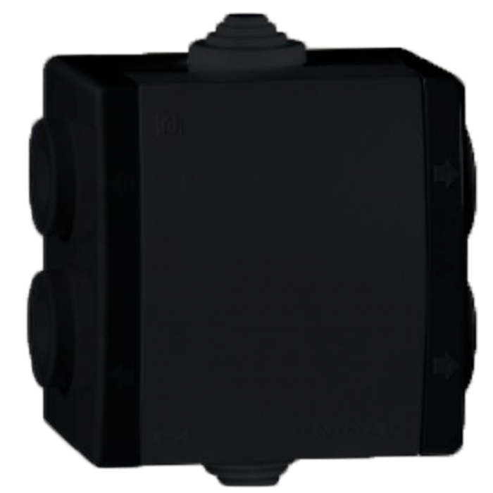 POWER Razvodna kutija crna 80x80 6 uvoda IP54 500V