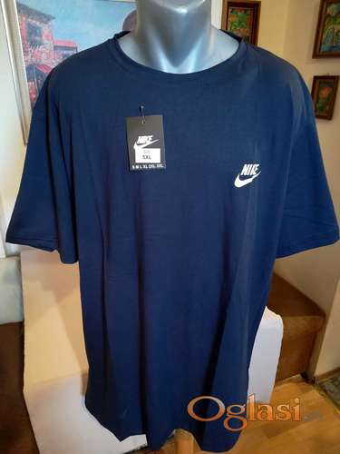 Nova muska pamucna majica Nike u velikom broju 5XL 6XL Plava Novo