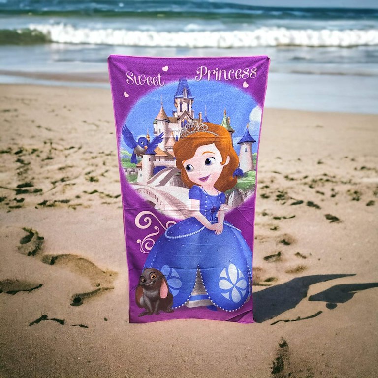 Dečiji peškir za plažu – Princeza Sofia – 70×140
