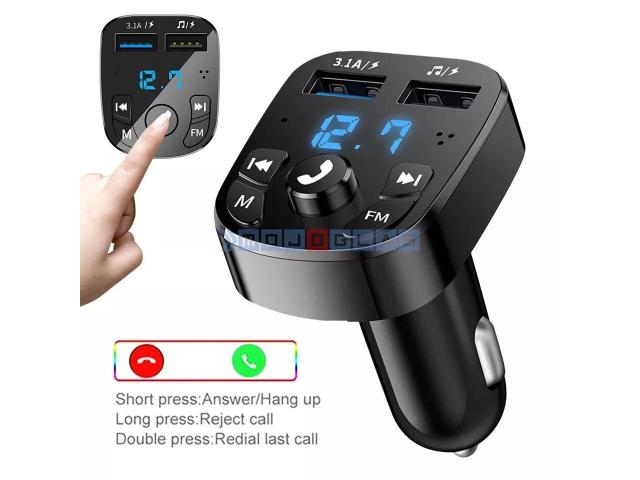 Bluetooth FM Transmiter, HandsFree, MP3, SD, 3.1A Brzi Punja