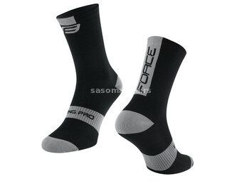 Force čarape long pro, crno-sive l-xl/42-46 ( 90090525 )