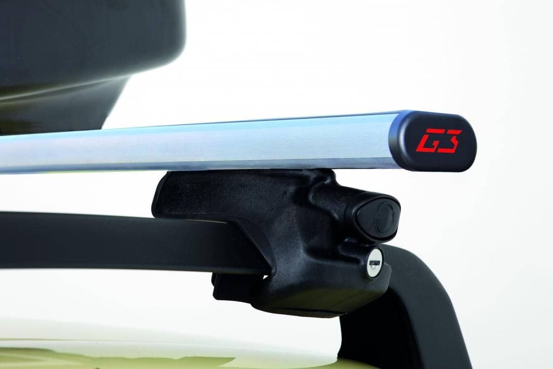 Krovni nosaci Fiat Doblo (sa uzduznim sinama) 5v (2014-), alu sipke – G3 Open Alu 145