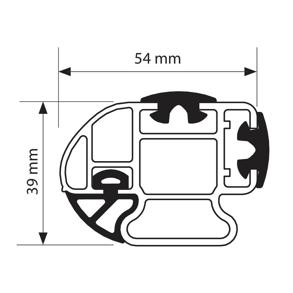 Krovni nosači VW Caddy Maxi Life (2007-2015), 3 alu šipke – Nordrive