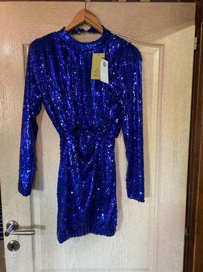 Sljokicava plava haljina (novo)