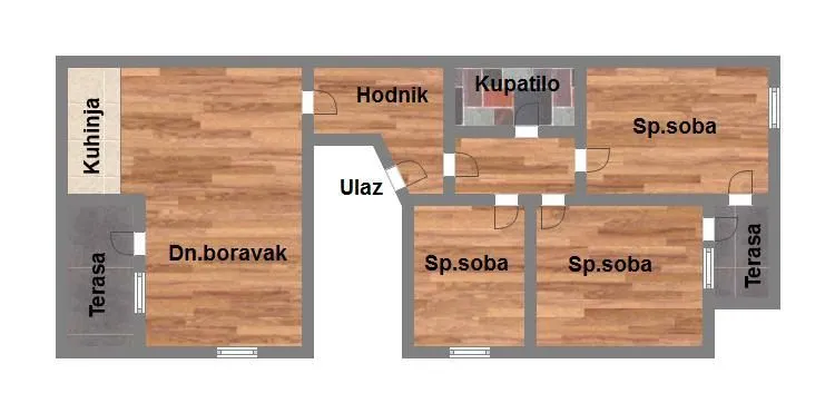 Prodaja, četvorosoban stan, 75m2, Adice, Novi Sad, Novi Sad