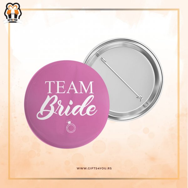 Bedž - Team bride pink