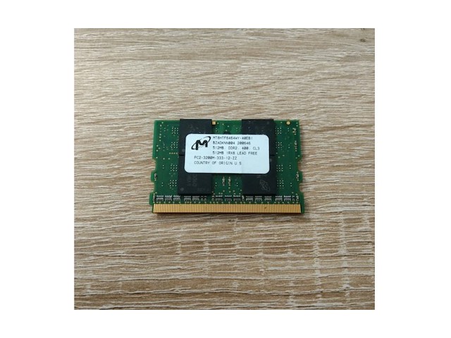 Memorija Micron 512mb ddr2 PC2-3200M-333-12-ZZ