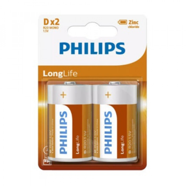 BATERIJA PHILIPS R20/D 1.5V / 2 kom