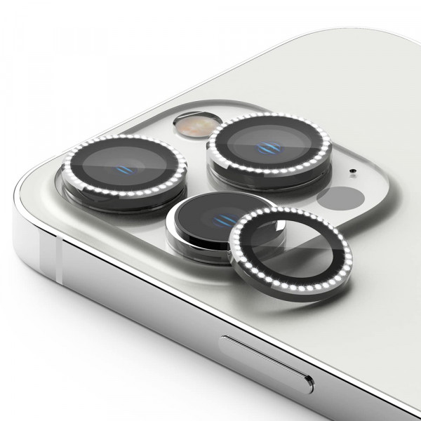 Zastita za kameru DIAMOND za iPhone 15 Pro (6.1)/iPhone 15 Pro Max (6.7) srebrna