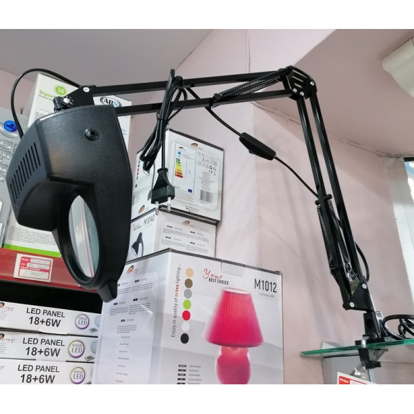 Stona radna lampa sa lupom M1071 crna