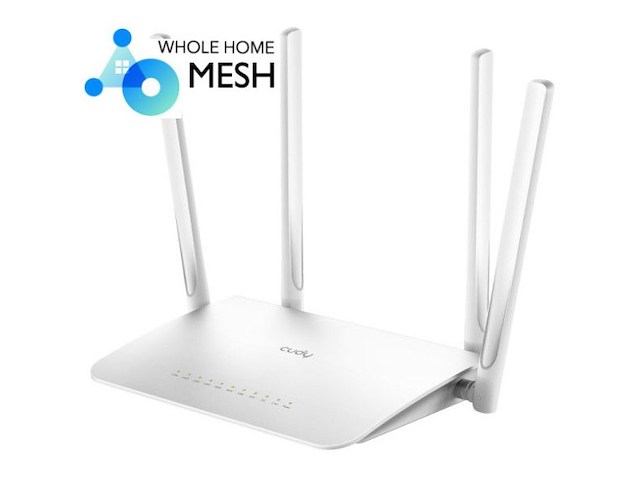 Cudy WR1300 AC1200 Dual Band 2.4+5Ghz MESH Wi-Fi Ruter 1W/4LAN Gbit,4x5dBi Wisp/AP/REP/TR