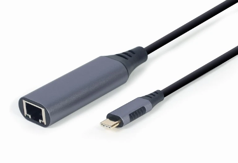 Gembird (A-USB3C-LAN-01) adapter Tip-C (muški) na LAN (ženski) sivi