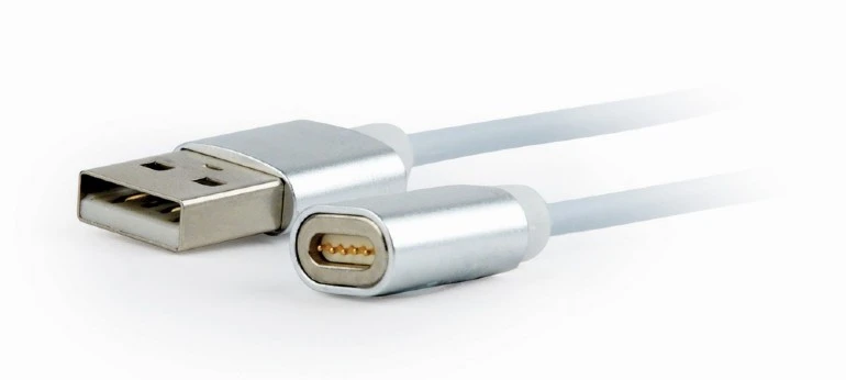 Gembird (CC-USB2-AMLM31-1M) kabl USB (muški) sa magnetnim nastavcima (mikro-USB,Tip-C i Lighting) 1m beli